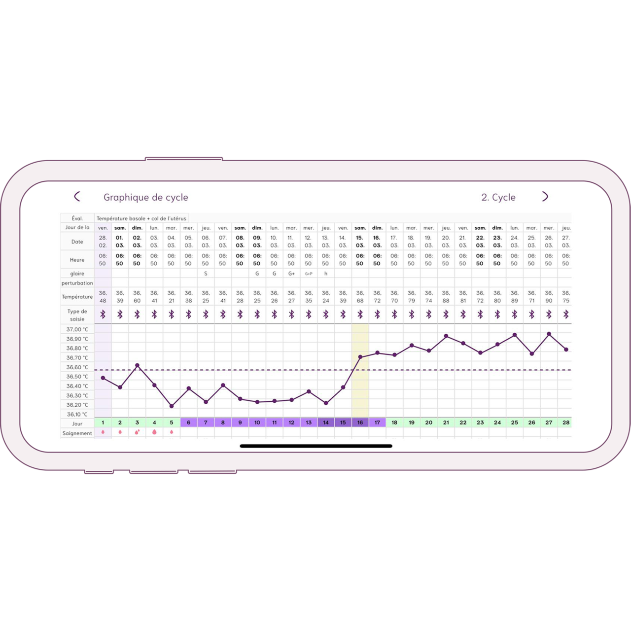 Quelle est la courbe de température basale du corps ? | Cyclotest